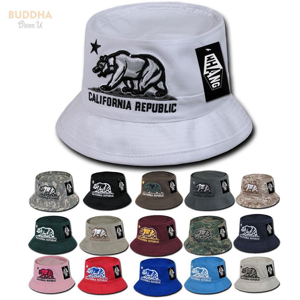 1 Dozen California Bear Bucket Hat Hats Caps Cap Unconstructed Wholesa ...