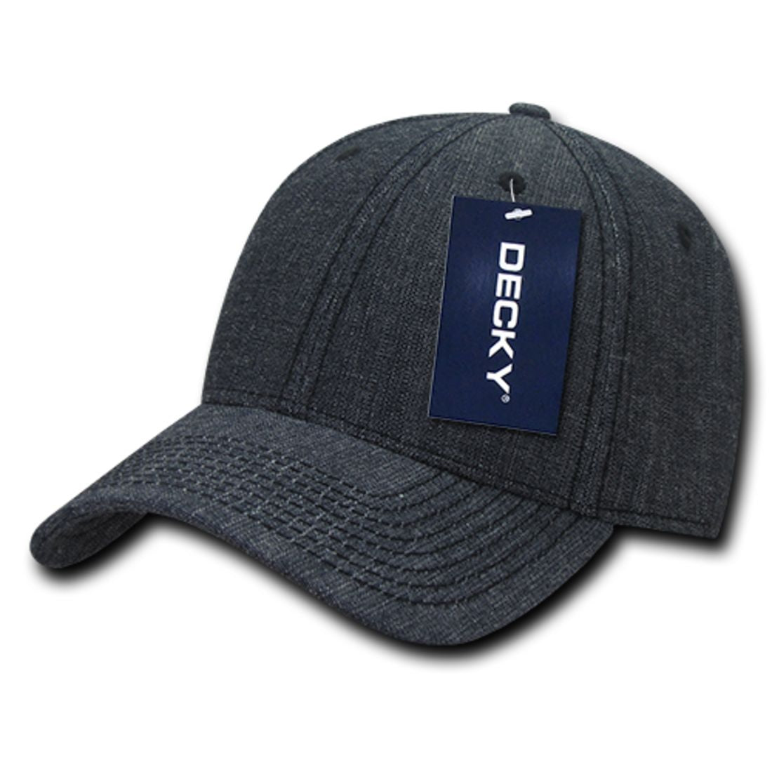 Decky 116 Structured Washed Denim Low Profile Hats 6 Panel Curved Bill ...