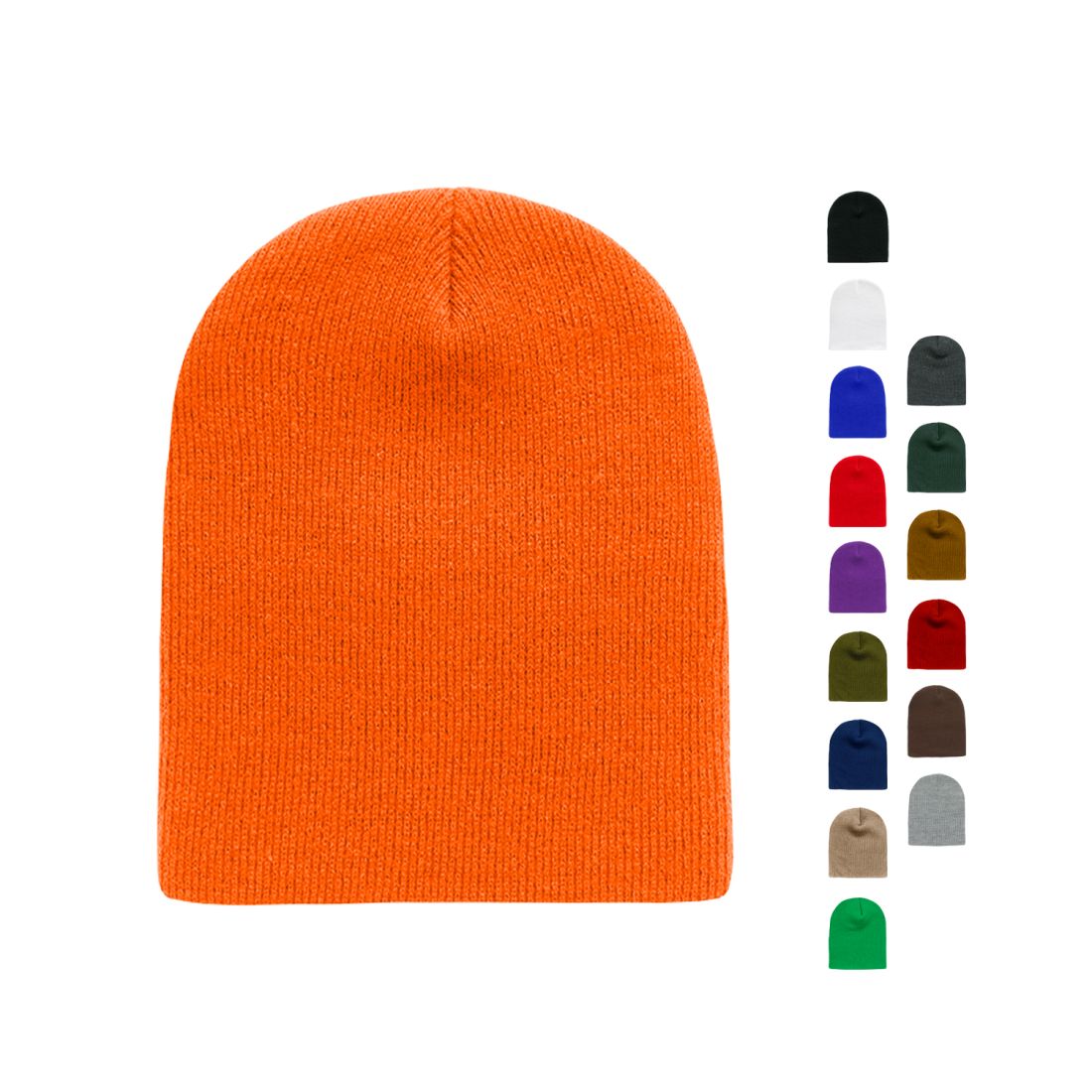 Decky 614 Short Uncuffed Knit Beanies Hats Ski Skull Caps Snug Winter ...