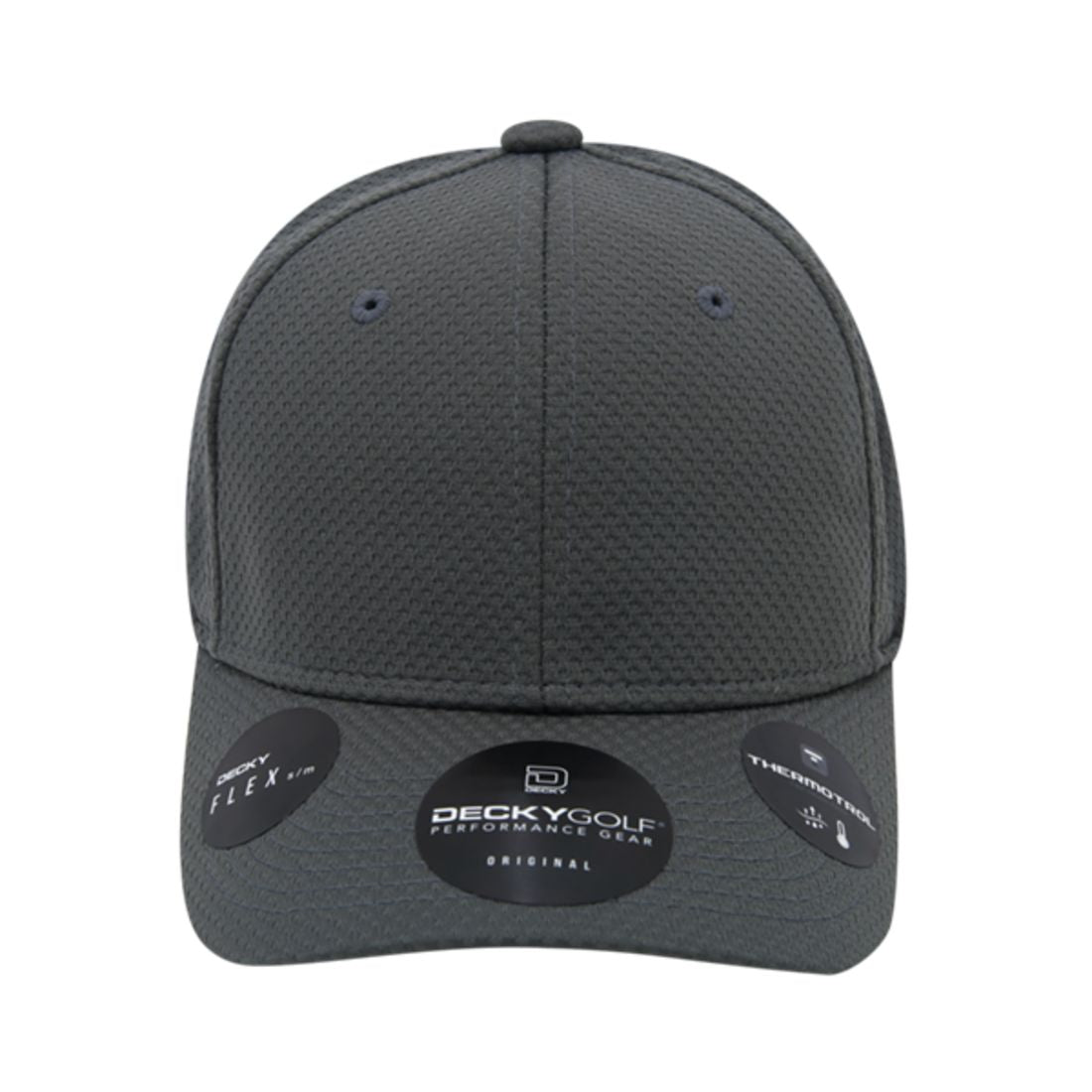 Decky 6111 Pique Pattern Low Crown Hats 7 Panel Curved Bill Performance ...