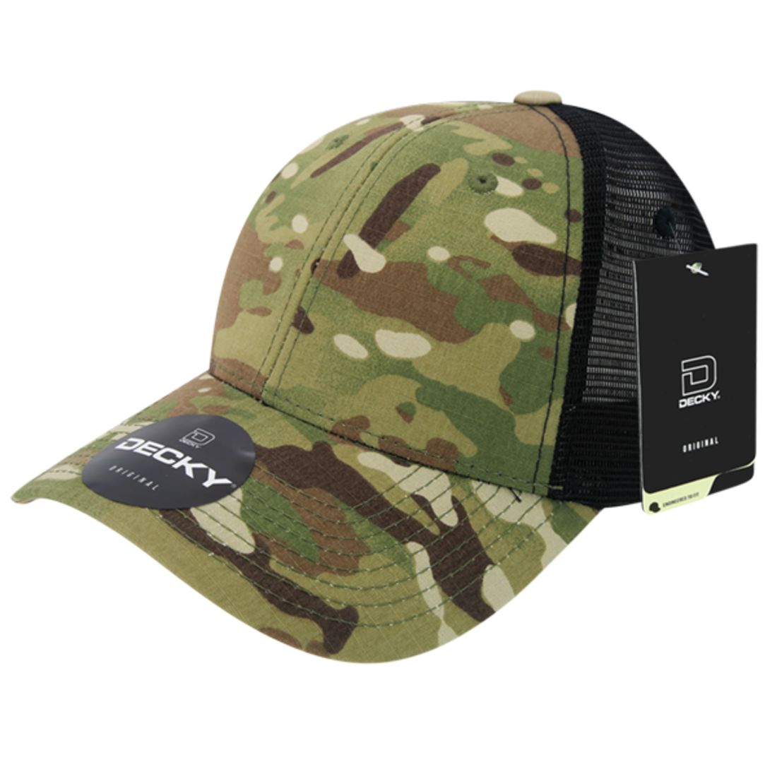 Decky 6111 Pique Pattern Low Crown Hats 7 Panel Curved Bill Performance ...