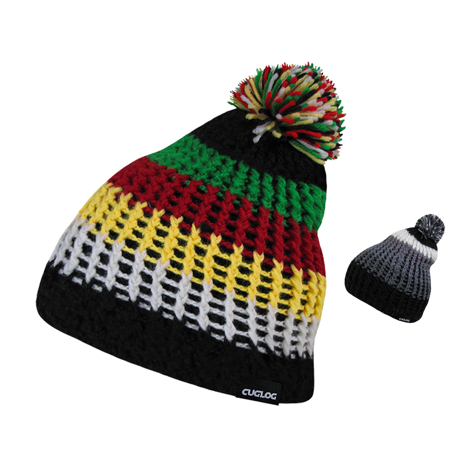 Cuglog K024 Matterhorn Rugged Long Knit Pom Pom Beanies Hats Thick Win ...